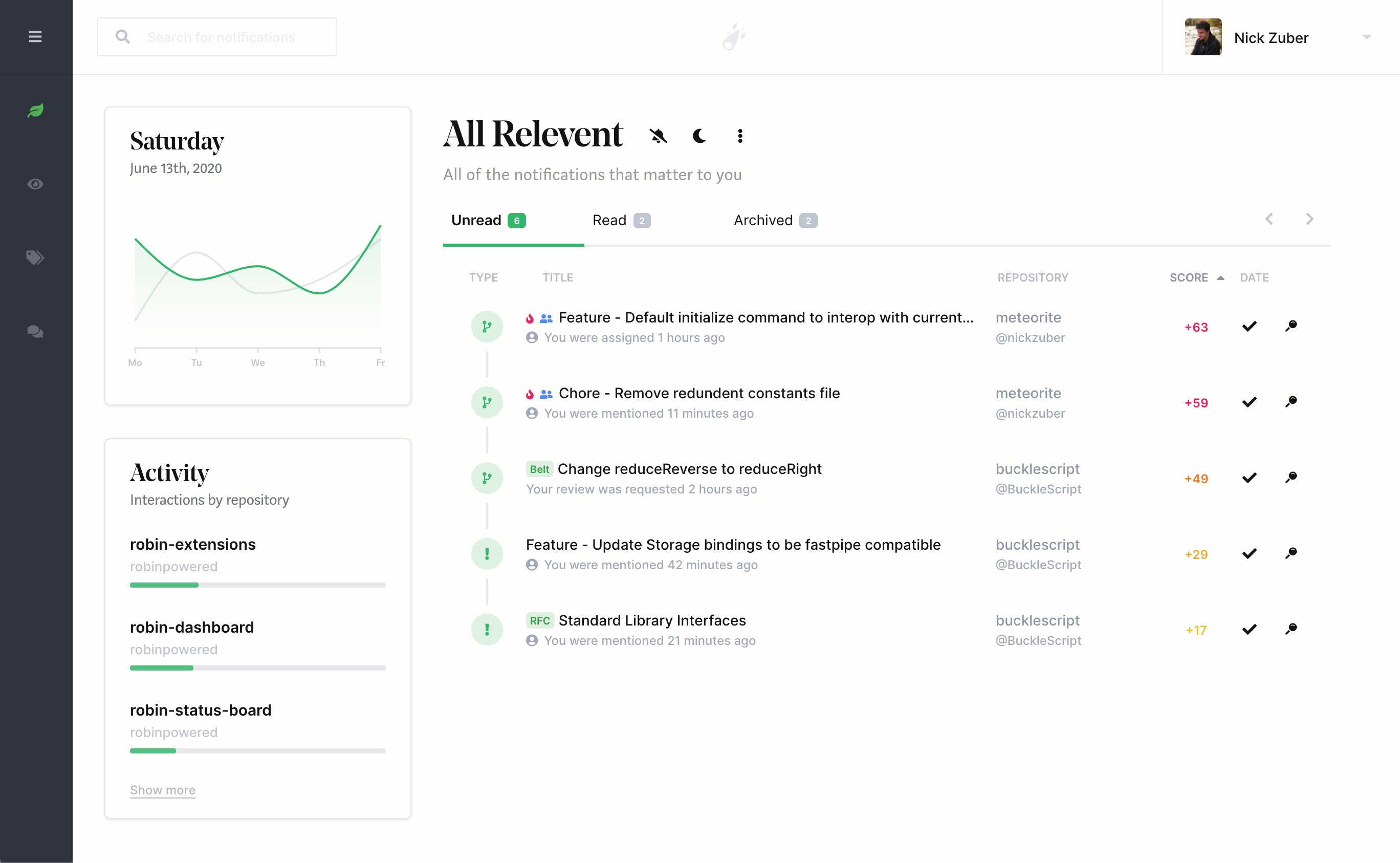 Meteorite — Smarter GitHub notifications